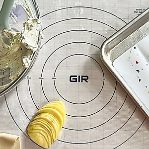 GIR: Get It Right Premium Silicone Pastry Mat- Heat Ristant Non Slip Baking Mat, Perfect For Crust, Dough, Fondant, and More - 26" x 18"