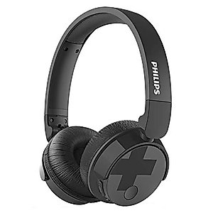 Philips Bass+ BH305 Wireless Bluetooth Active Noise Cancelling Lightweight Stereo Headphones with Up to 18 Hours of Playtime - Black (TAPH305BK)