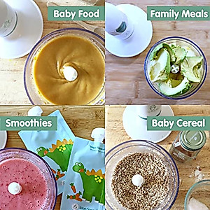 Sage Spoonfuls Baby Food Maker, Processor and Immersion Blender with Dishwasher-Safe Stainless Steel Attachments for Meal Prep & Baby-Led Weaning, White