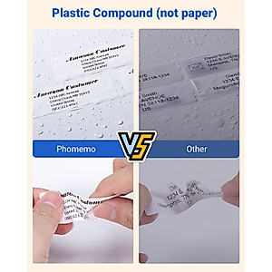 Phomemo Address Labels for M-Series Label Makers, Thermal Mailing Stickers, Easy to Peel Off. White, 1" x 2-5/8", 130 Per Roll, 3 Rolls