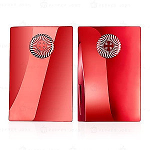 PEPPER JOBS Electroplating Red Vent Heat Console Cover Hard Shockproof Console Skin Case ABS Anti-Scratch Dustproof for Console Disc Edition