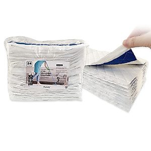18 Inch Microfiber Disposable Mop Pad 24 Pack for All 16-18'' Hook & Loop System Mop, Wet Dry Cleaning Pad Compatible with Bona,Rubbermaid,Turbo,Norwex (18 in, 24 Pack)