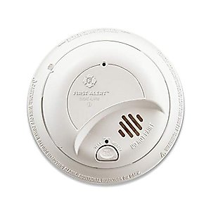 FIRST ALERT BRK 9120LBL Hardwired Smoke Detector with Adapter Plugs for Easy Replacement , White