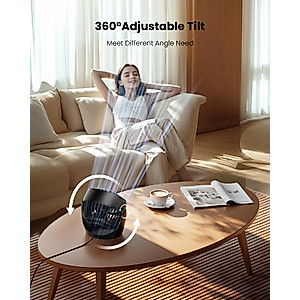 Gaiatop Air Circulator Fan, Portable Desk Fan Table Fan Dorm Fan, 5-Inch Small Fan 3 Speed with 360° Adjustable Tilt Energy-Saving Quiet Fan for Home, Office, Bedside, Bedroom, Bathroom