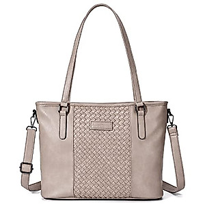 Women Tote Bag PU Shoulder Purse Crossbody Large Bag… (Sand)