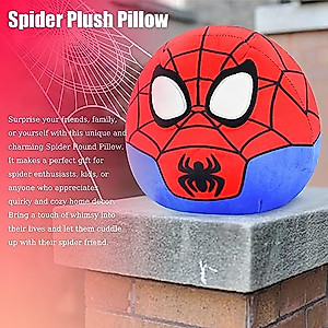 COAQAC 7 Inch Spider Plush Pillow, Super Soft Spidey Plushies Stuffed Animal Toys for Kids Adults Movie Fans, Birthday Gift Children's Day, Red (red)