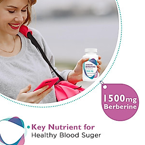 Berberine HCL Supplement 1500mg - High Bioavailability Liposomal Berberine Capsules for Women and Men, AMPK Activator