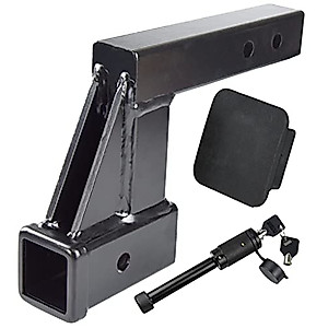 TOPTOW Trailer Hitch Extender Adapter 6" Riser/Drop, 2" Receiver, 2-in Shank, 10000lbs Capacity, with Black Hitch Lock…