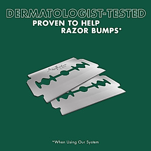 SheaMoisture Men, Double Edge Razors for Men to Refill Double Edge Safety Razor, Platinum Coated, Stainless Steel, Individually Wrapped, 2 Pack - 10 Razor Blades per Box
