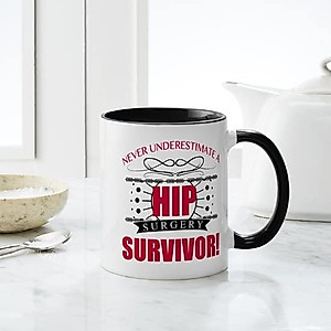 CafePress Hip Surgery Survivor Mugs Ceramic Coffee Mug, Tea Cup 11 oz