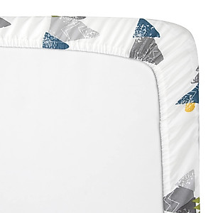 Baby Essentials Bear Mountain Scene Security Blanket, Bear Crib Bedding Set for Boys and Girls