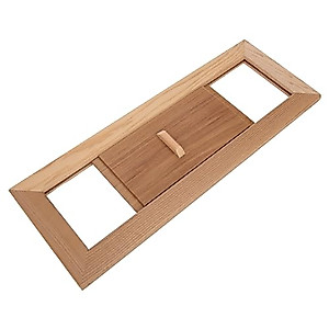 Fdit Cedar Sauna Gable Vent Kit Square Sauna Room Air Vent Grille Wooden Ventilation Louvers Sauna Room Ventilation Louvers Accessory for Sauna Room and Swimming Pool