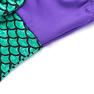 HOZIY Mermaid Leotards for Girls Gymnastics 4t 5t Green Purple Toddlers Bodysuits Dance Wear
