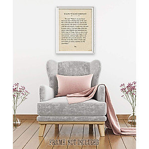 Ralph W Emerson - Write it on Your Heart That Every Day is the Best Day, Classic Home Room Decor, Inspirational Life Quote Wall Art, Book Page Style Gift, Choose Unframed Old Style Poster or Canvas