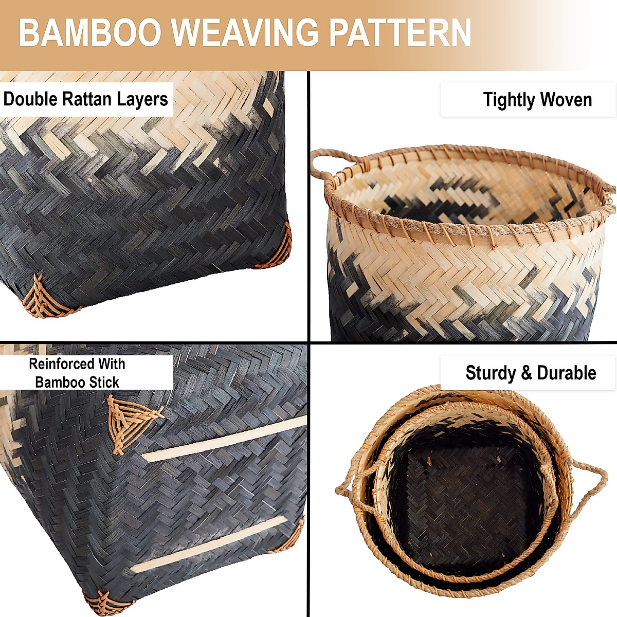 Handwoven Bamboo Storage Basket