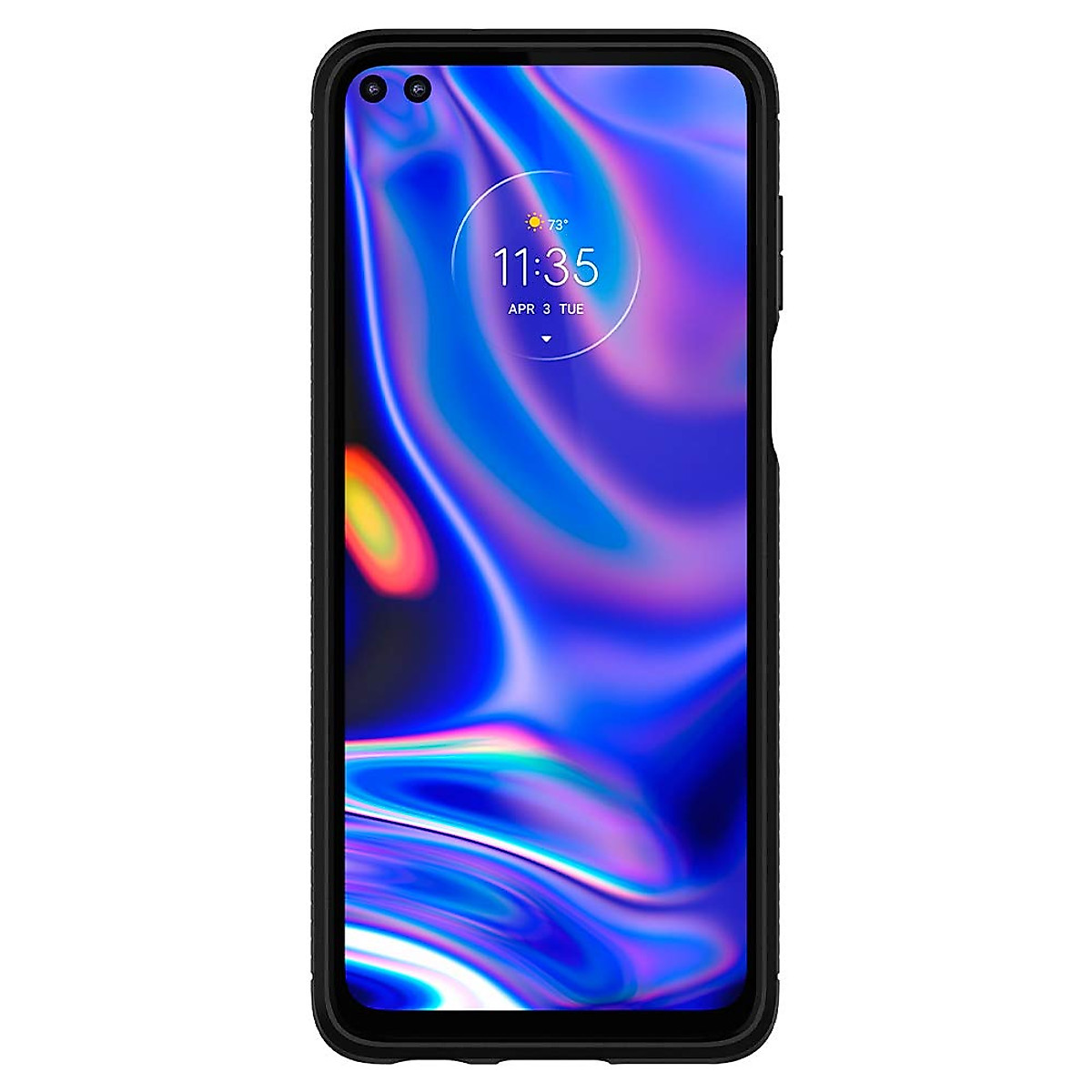 Spigen Rugged Armor Designed for Motorola One 5G Case (2020) - Matte Black