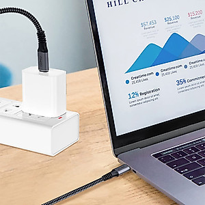 KUYIOHIFI USB 4 cable Compatible with Thunderbolt 3/4 Cable 100W 40Gpbs USB Fast PD Cable E-mark 40Gbps 8K@60Hz for Macbook Apple Studio Display and More (4 Feet)