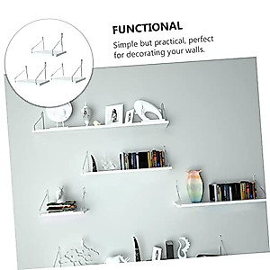 HOLIDYOYO 3pcs Shelf DIY Floating Wall Storage Mounted Shelves for Storage Hanging Holder Hanging Wall Plants Bookshelves Wall Mounted Home Decor Wall Mount Shelves Storage Rack Board White