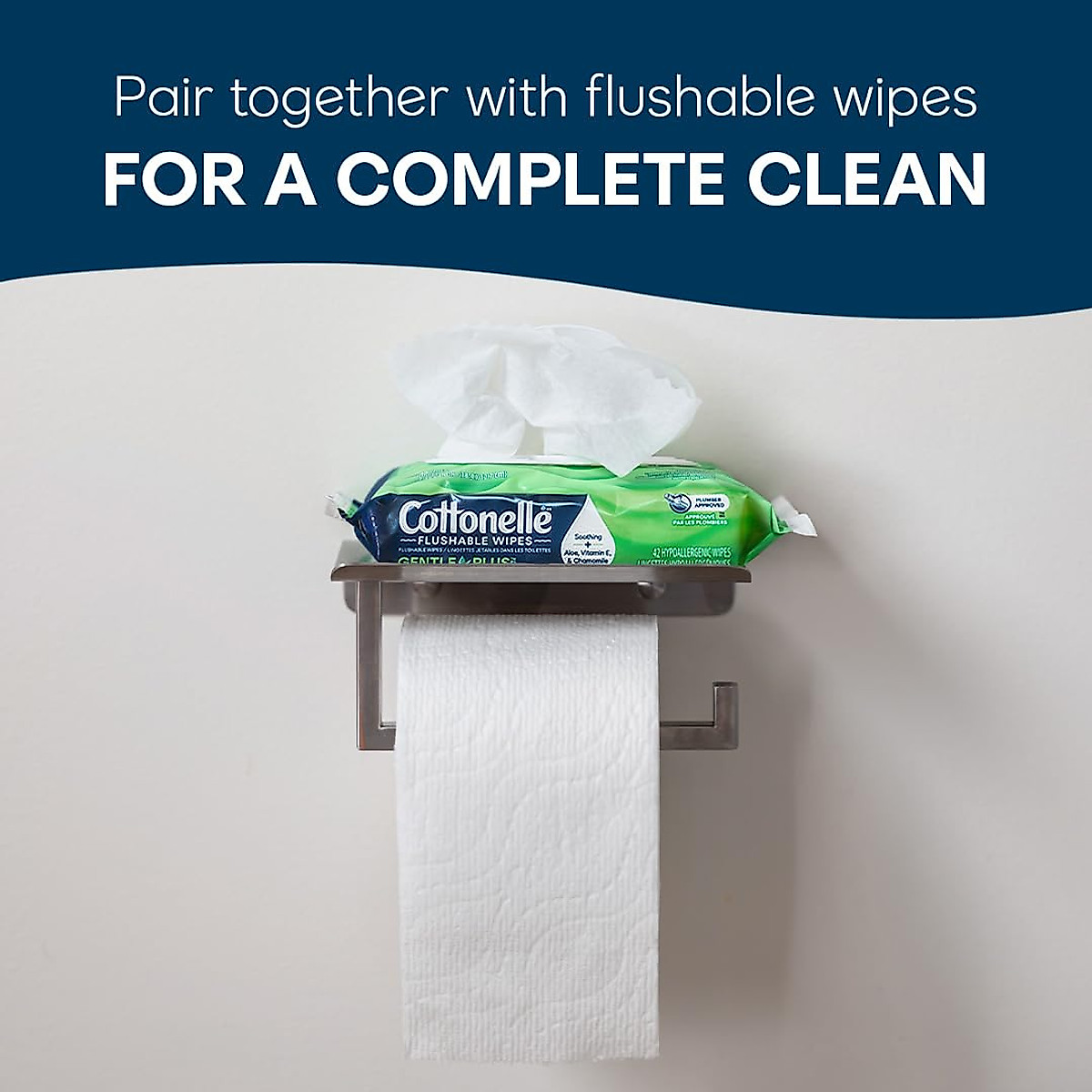 Cottonelle Ultra Comfort Toilet Paper with Cushiony CleaningRipples Texture, Strong Bath Tissue, 24 Family Mega Rolls (24 Family Mega Rolls = 108 Regular Rolls) (4 Packs of 6), 296 Sheets per Roll