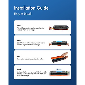 414A Toner Cartridge 4 Pack (with Chip) - 414X Replacement for HP 414A HP 414X, Compatible with HP Color Laserjet Pro MFP M479fdw Toner, Color Laserjet Pro M454dw M454dn M480f M455dn Printer | W2020A