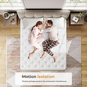 Vesgantti Twin Mattress, 12 Inch Memory Foam Hybrid Mattress in a Box with Individual Pocket Spring, Twin Size Mattress for Pressure Relief, Motion Isolation, Medium Firm Support