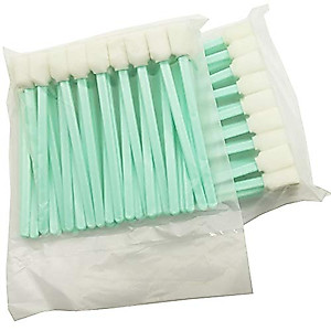 tyoungg 100 Pieces 5.1" Cleaning Swab Sticks Square Rectangle Foam for Solvent Format Inkjet Printer Roland Optical Equipment in 2 Separate Dust Free Packaging Bags