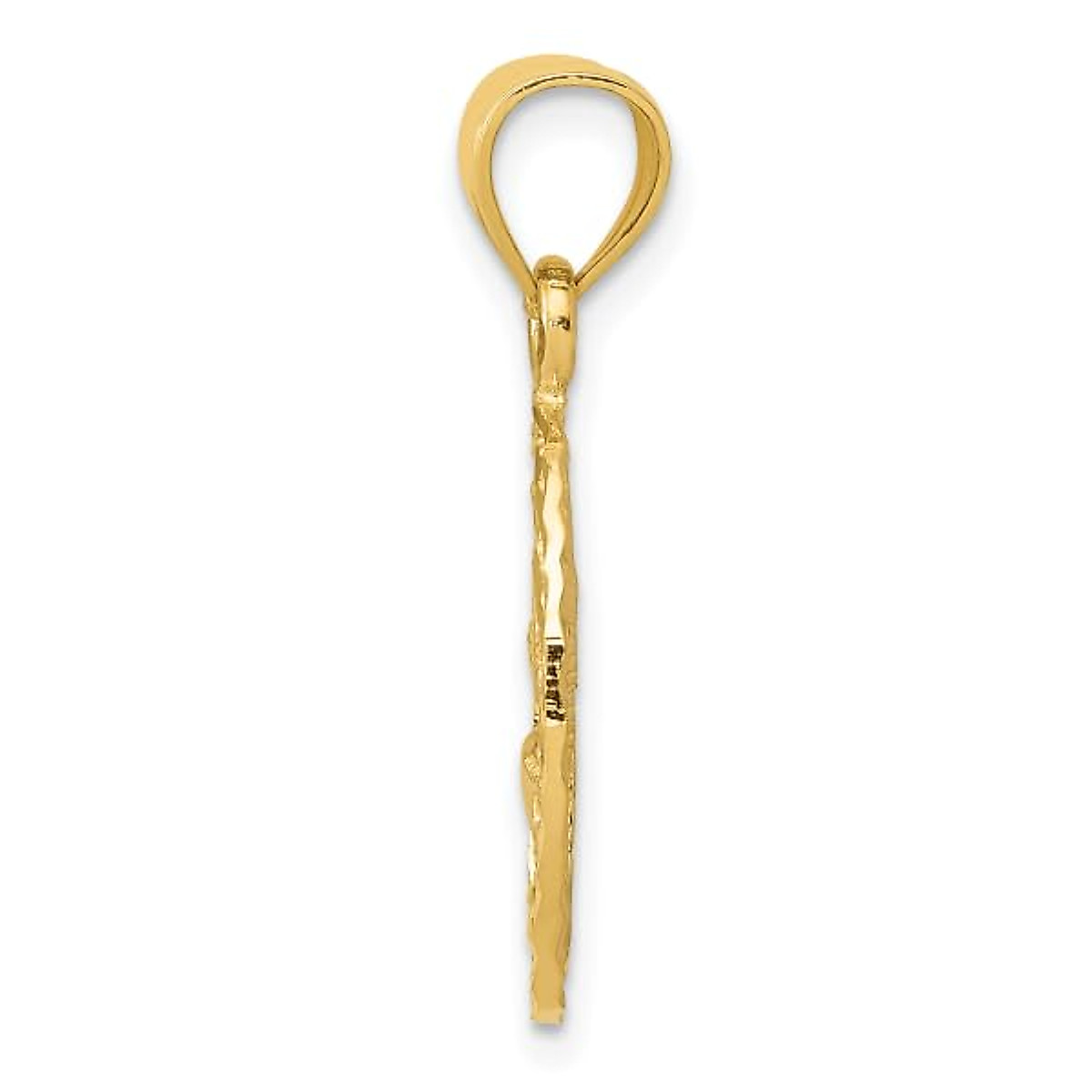 IceCarats 14K Yellow Gold Sea Dolphin Ocean Fish Beach Nautical Palm Tree Necklace Summer Pendant Tropical Charm Only