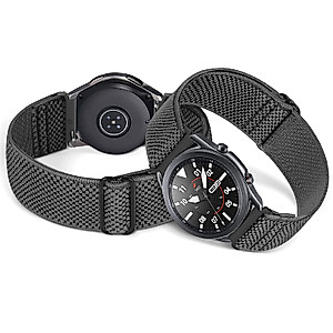 Relting Compatible with 16mm 18mm 19mm 20mm 22mm Watch Bands Quick Release Replacement Wristband,Adjustable Stretchy Nylon Solo Loop Straps Fabric Braided Sport Elastic Bands for Men Women