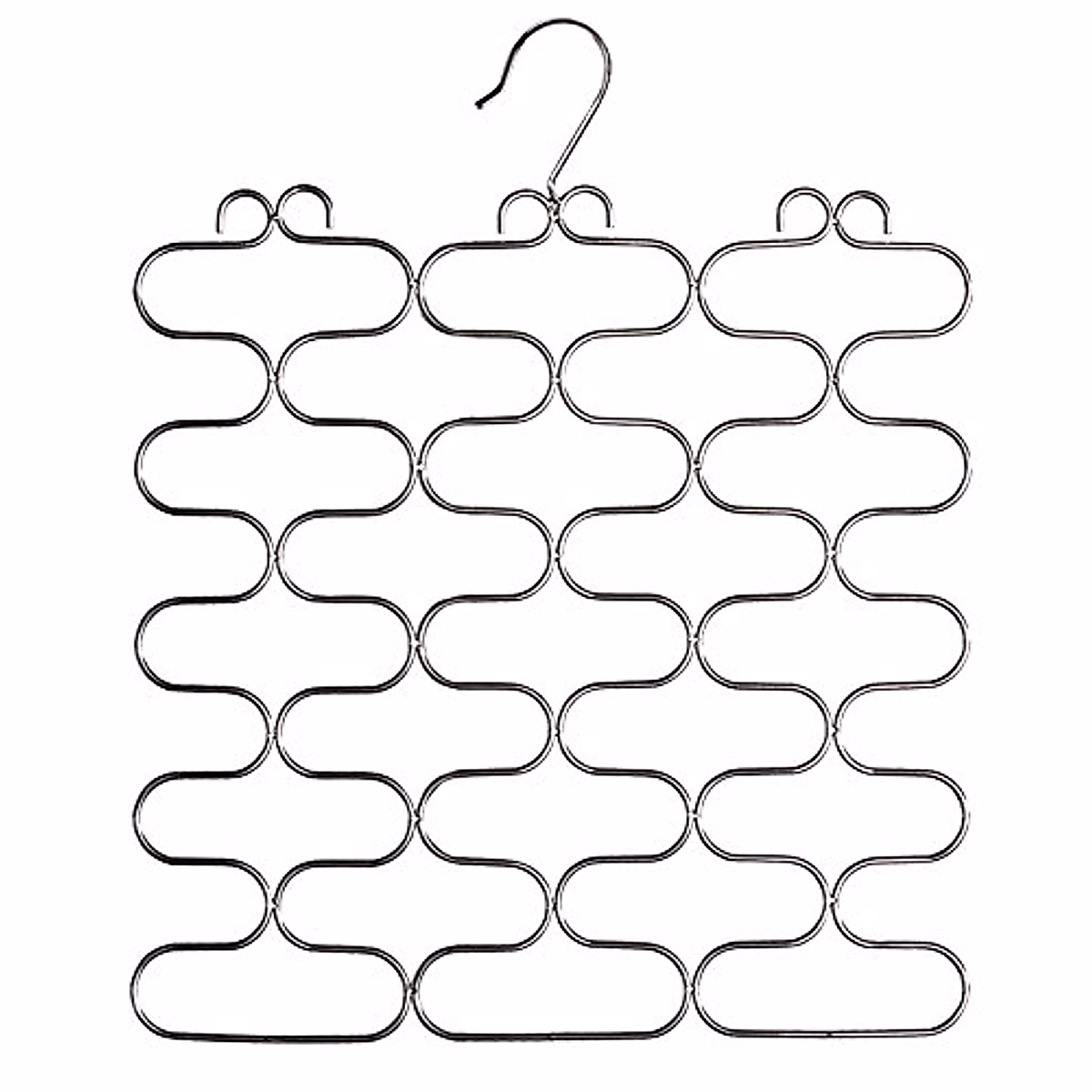 DecoBros Supreme 23 Loop Scarf/Belt/Tie Organizer Hanger Holder, Chrome