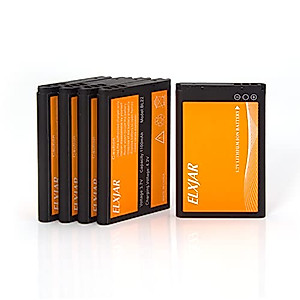 hflexgrad (5-Pack) 3.7V 1100mAh Li-ion Battery Replacement for Retevis RT22 RT22S RT15 RT19 Walkie Talkies, LUITON LT-316 TIDRADIO TD-M8 Zastone X6 WLN KD-C1 Zeadio ZS-B1 DC Two Way Radio