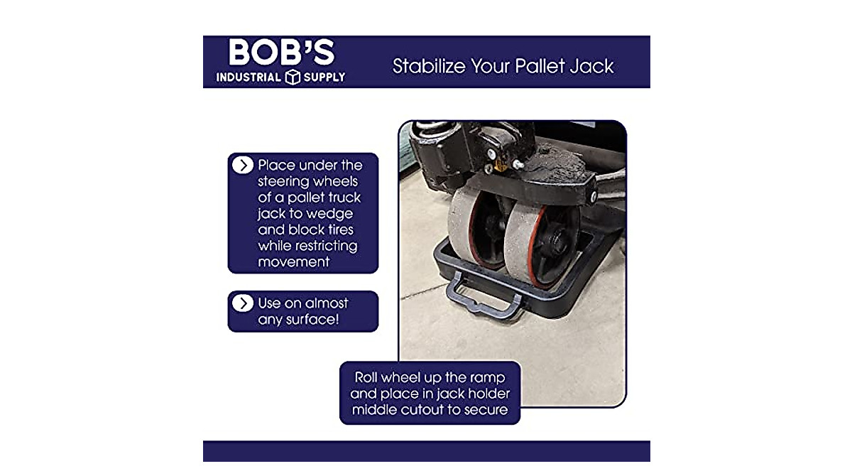 BISupply Rubber Pallet Jack Stopper - Secure & Stabilize Your Pallet Jack