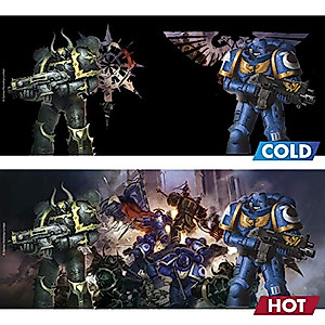 ABYSTYLE Warhammer 40K Ultramarine & Black Legion Heat Change Ceramic Color Changing Coffee Tea Mug 16 Oz. Drinkware Home & Kitchen Essentials Gift (Ultramarine & Black Legion Magic Mug)