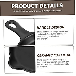 Alipis Ceramic Bakeware Mini Loaf Baking Pans Mini Oven Bread Oven Grill Pans Pancake Maker Bakeware with Handles Handle Baking Dish Cheese Ceramic Pan with Handle Fruit Omelette Plate