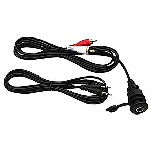 3.5MM AUX Panel Mount Cable - zdyCGTime 3.5mm Extension Mount, Dash Mount, Flush Mount, Panel Mount Cable, for Car, Boat, Motorcycle (2M)