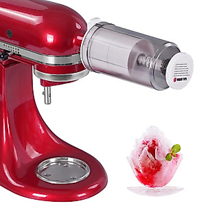 Gdrtwwh Shaver Ice Attachment for KitchenAid Stand Mixer-Ice Shaver and Snow Cone Attachment for Kitchenaid Stand Mixer,BPA Free（8pcs Ice Mold Includ)