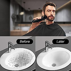 Beard Bib Beard Apron,Waterproof Beard Apron Cape Grooming set for Trimming,with 4 Suction Cups Best Gift for Boyfriend/Husband/Fathers day/Anniversary/Christmas Stocking Stuffers-Black (Black)