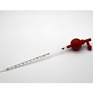 2 Pcs Rubber Pipette Filler, 3 Valves Lab Pipette Filler Bulb, Three Valve Safety Pipette Filler