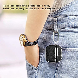 OLLSA AirPods Pro Case Cover Black Hard Shell Keychain Accessory Support Apple Airpod Pro 2019 Wireless Charging Case iPods Pro Case Men & Boys [Front LED Visible], 1.96*2.56*0.98 inch (ef-068)