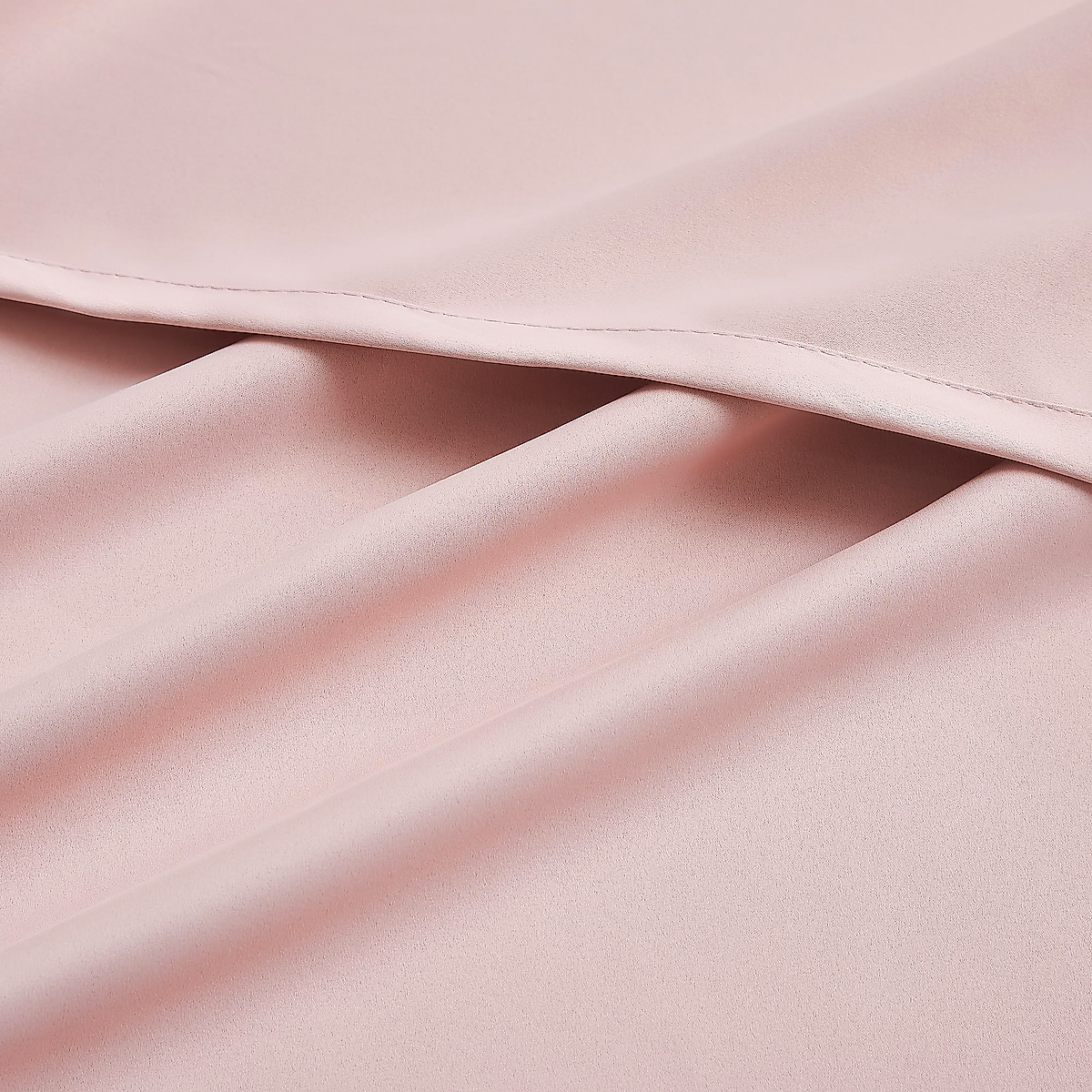 DUALIFE Baby Pink Curtains 45 Inch Length for Kids Room Thermal Insulated Blackout Curtain for Nursery Small Short Window Drape Grommet 52 x 45 Inches Long