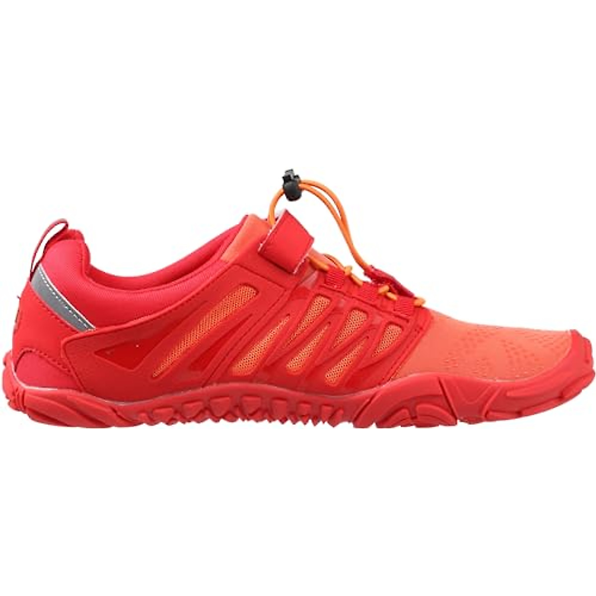 WHITIN Men's Trail Running Shoes Minimalist Barefoot Wide Width Toe Size 7.5 Box Gym Workout Fitness Low Zero Drop Trainer Cross Training Orange Red 40
