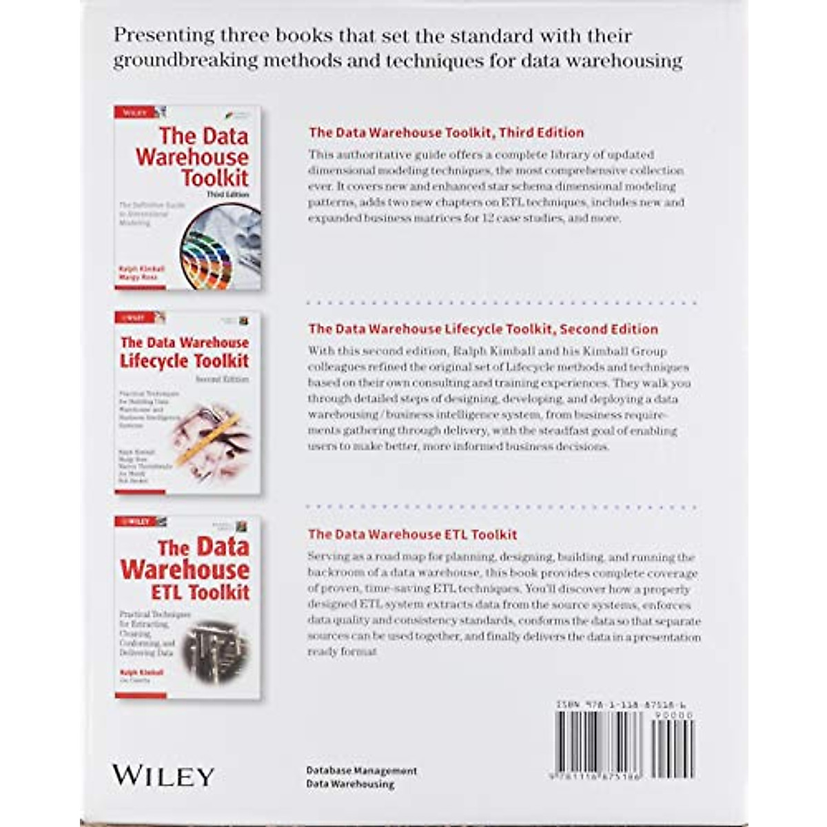 Kimball's Data Warehouse Toolkit Classics, 3 Volume Set