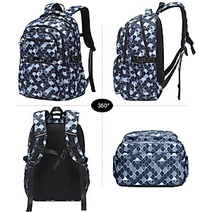 Joyfulife Mermaid Backpack for Girls Backpack with Lunch Box Kids Backpack Elementary Bookbags Primary Middle School Bags for Teens 3 in 1 School Backpack Set