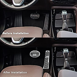 KVR Compatible for BMW Pedal Cover, No Drilling Aluminum Gas Brake Pedal Fit for 2014-2022 1 2 Series 2016-2022 X1 (F48, F49 Long) X2 (F39) Accelerator Pedal Pads, 2Pcs (Model #D)