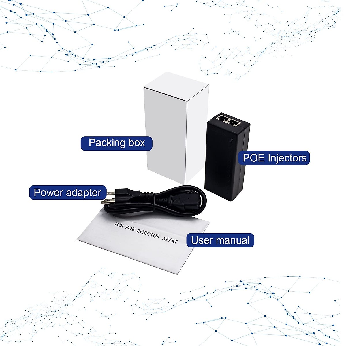 Gigabit PoE+ Injector Adapter - 30W 48V Power Over Ethernet Plus - 10/100/1000Mbps IEEE 802.3af/at Compliant - Up to 100 M (328 ft) Range, by ThePoEstore