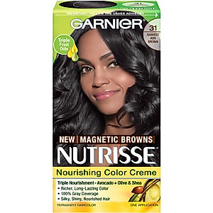 Garnier Nutrisse Nourishing Color Creme, 31 Darkest Ash Brown