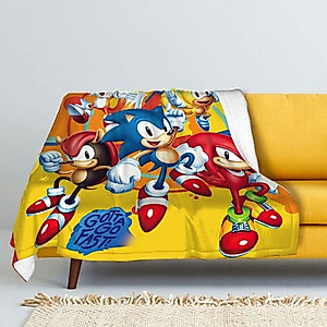 Anime Throw Blankets Flannel Fleece Warm Soft Blanket for Couch Sofa Bed Travel Camping Kids Adult Gifts (Color 3, 50 x 40 inches)