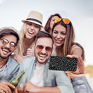 LOEV Phone Case for iPhone 11 Black Leopard Case, Cute Fashion Matte Cheetah Print [Not Rub-Off] Soft TPU Rubber Bumper Shockproof Protective Case Cover for Women Girls 6.1", Leopard Print Pattern