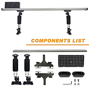 Newcod Kayak Motor Mount, Fishing Kayak Trolling Motor Mount Rack Aluminum Outboard Mounting Bracket Holder Kit