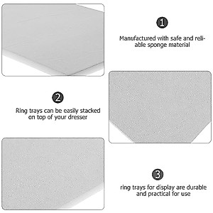 COHEALI Jewelry Sponge Pad Jewelry Showcase Pads Jewelry Supply Earstud Insert Jewelry Insert Display Mat Foams Pad Velvet Jewelry Trays Jewelry Sponge Insert Holder Ring Lining