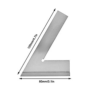 Angle Ruler 60 Degree High Accuracy Ruler Angle Ruler Seat for Centering Stones for Measuring(120x80mm)